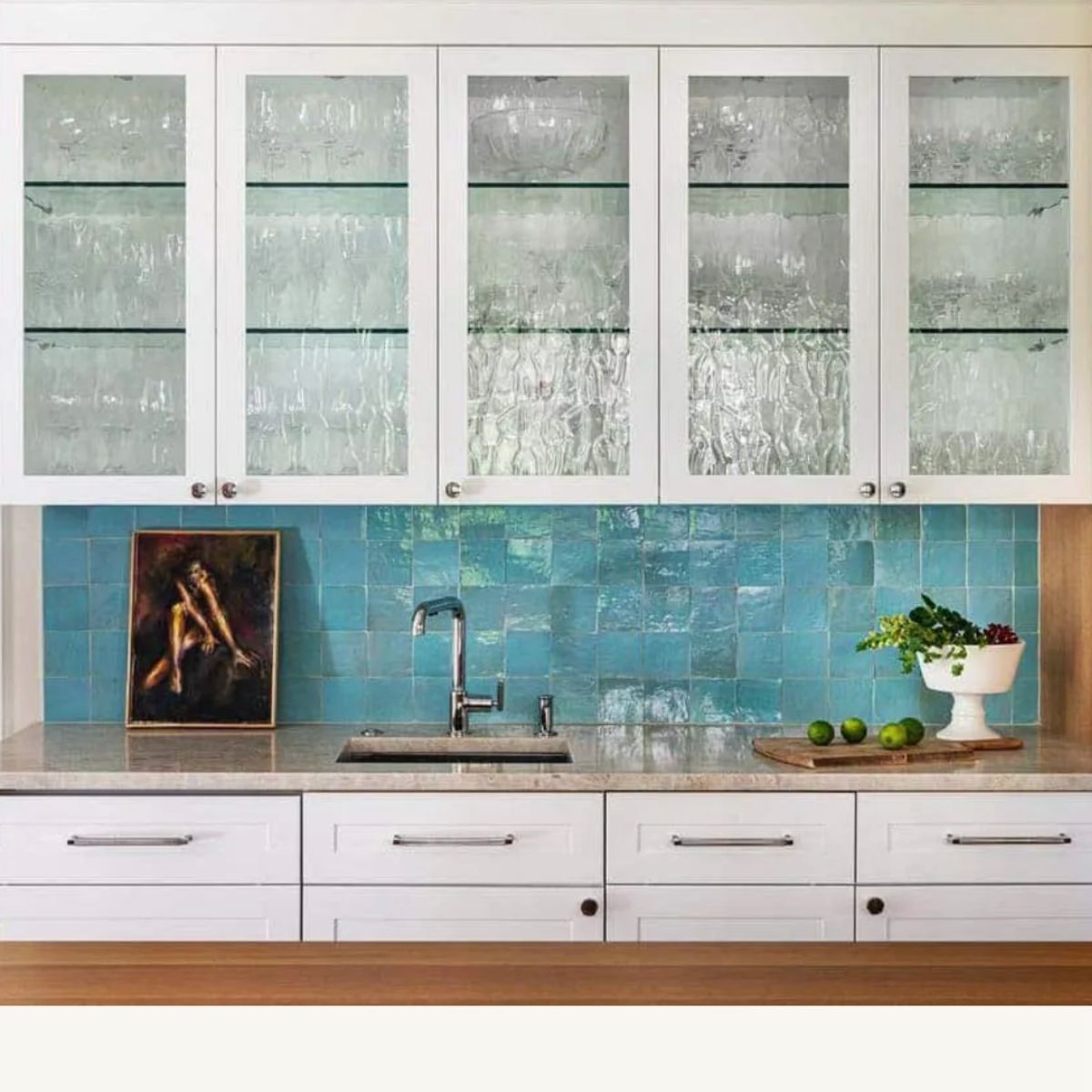 Handcrafted Moroccan Zellige Arcadia Blue 4" x 4" Tiles – Eco-Friendly ...